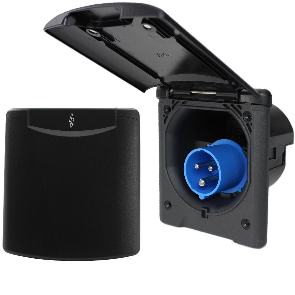 CEE Winkelkupplung Wohnwagen Wohnmobil Caravan 220V mit Schuko Steckd